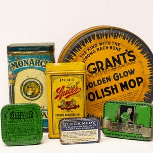 Antique Instant Collection of 6 Kitchen Household Advertising Tins - Etsy