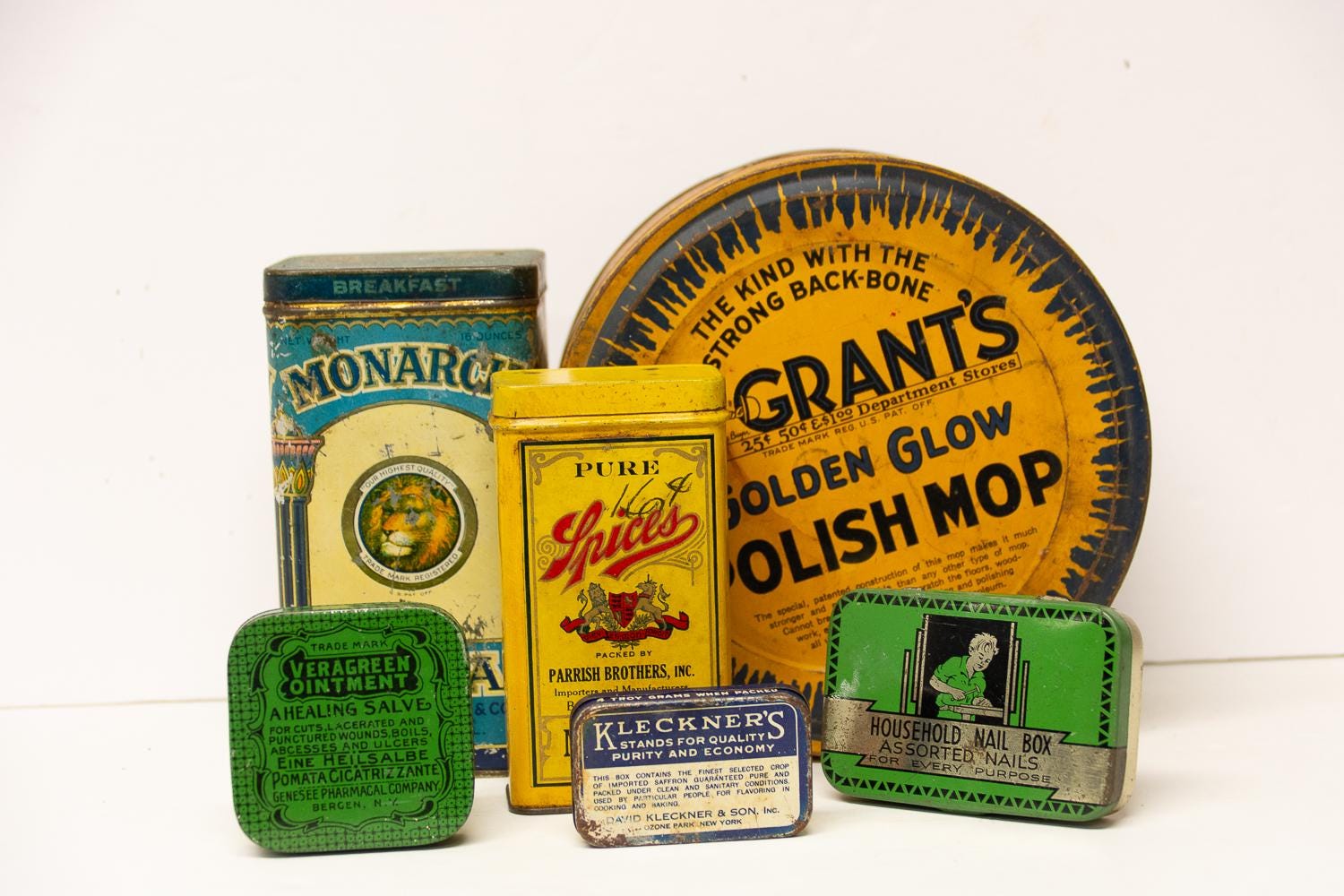 Antique Instant Collection of 6 Kitchen Household Advertising Tins - Etsy