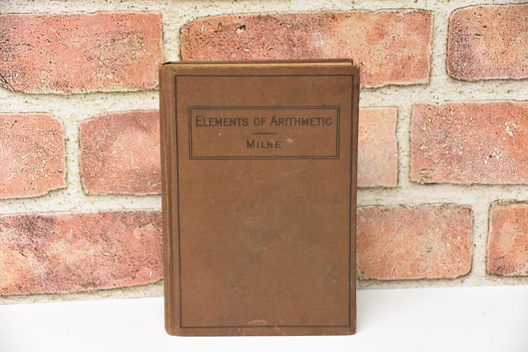 Antique Hardcover School Math Textbook Primer Reference Elements of ...