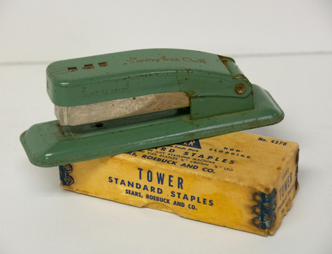 Vintage Mid Century Swingline Cub Stapler With a Box of Tower Brand ...