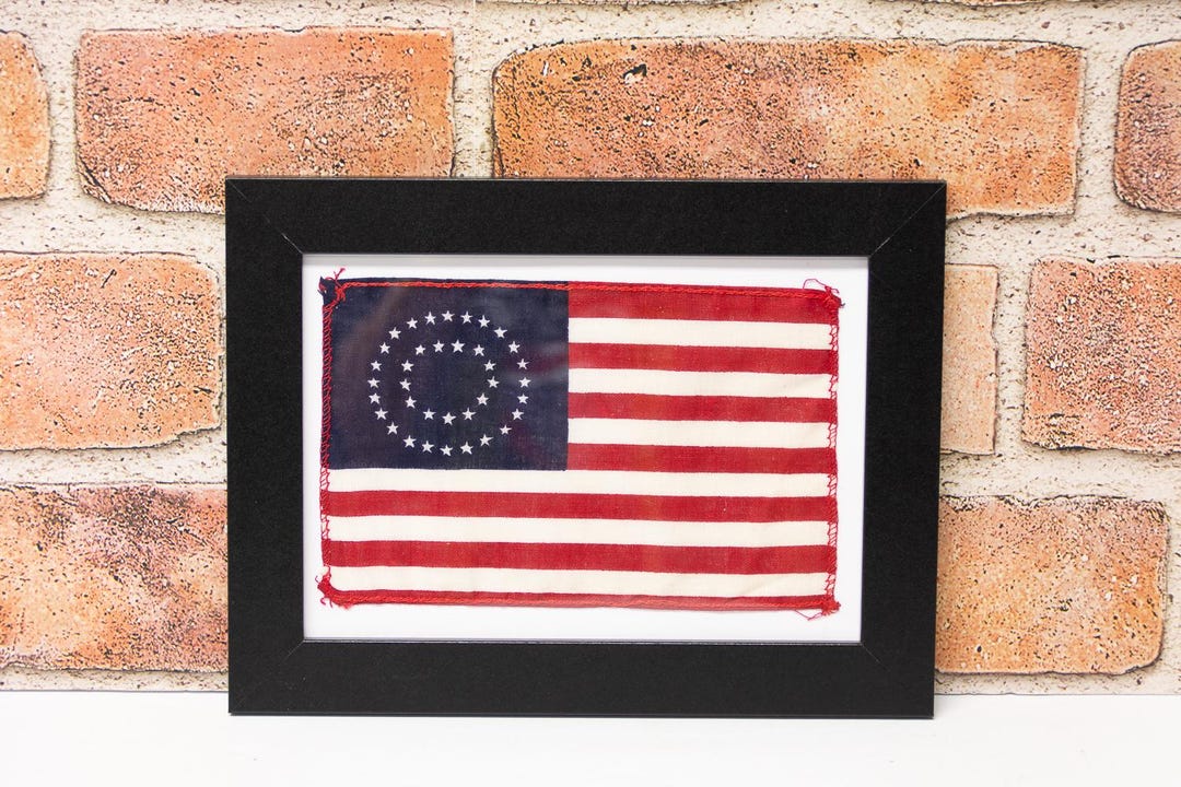 Vintage Bicentennial U.S. 37 Star Flag: Patriotic Framed Display - Etsy
