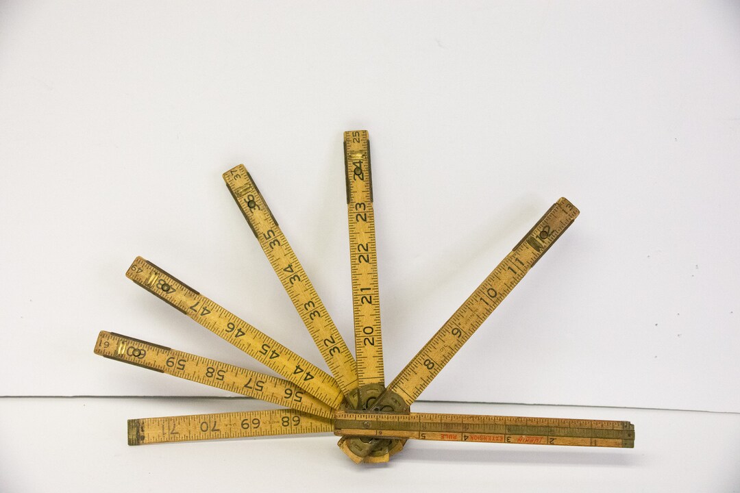 Vintage Lufkin Rustic Industrial Mid Century Extension Carpenter 72 ...