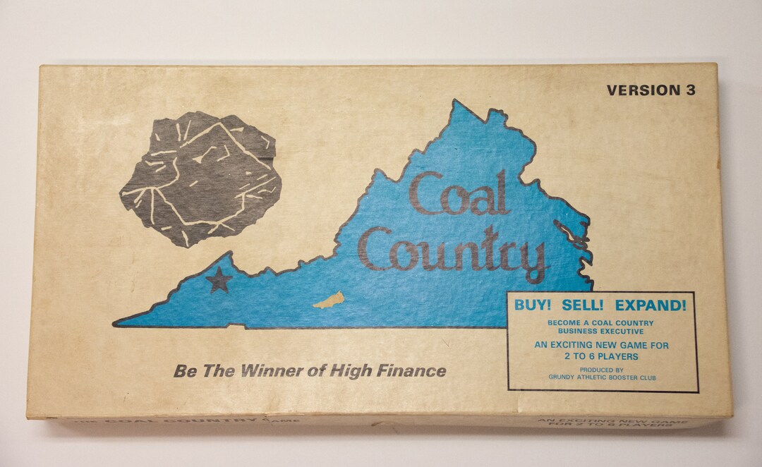 Vintage Rare Monopoly Board Game Coal Country Virginia Grundy Bank ...