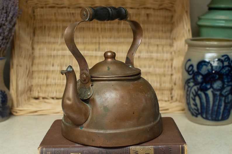 Primitive Small Copper Kettle With Matching Lid - Etsy