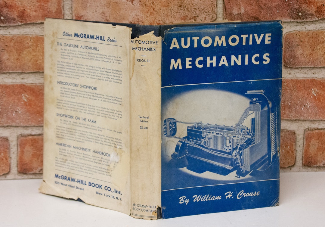 Vintage Mid-century Hardcover Reference Book Automotive Mechanics First ...