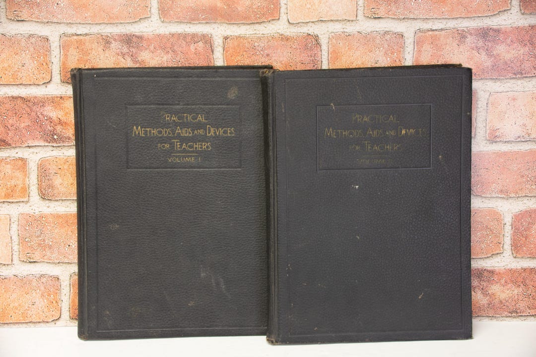 Antique First Edition Two Volume Instruction Practical Methods Aids and ...