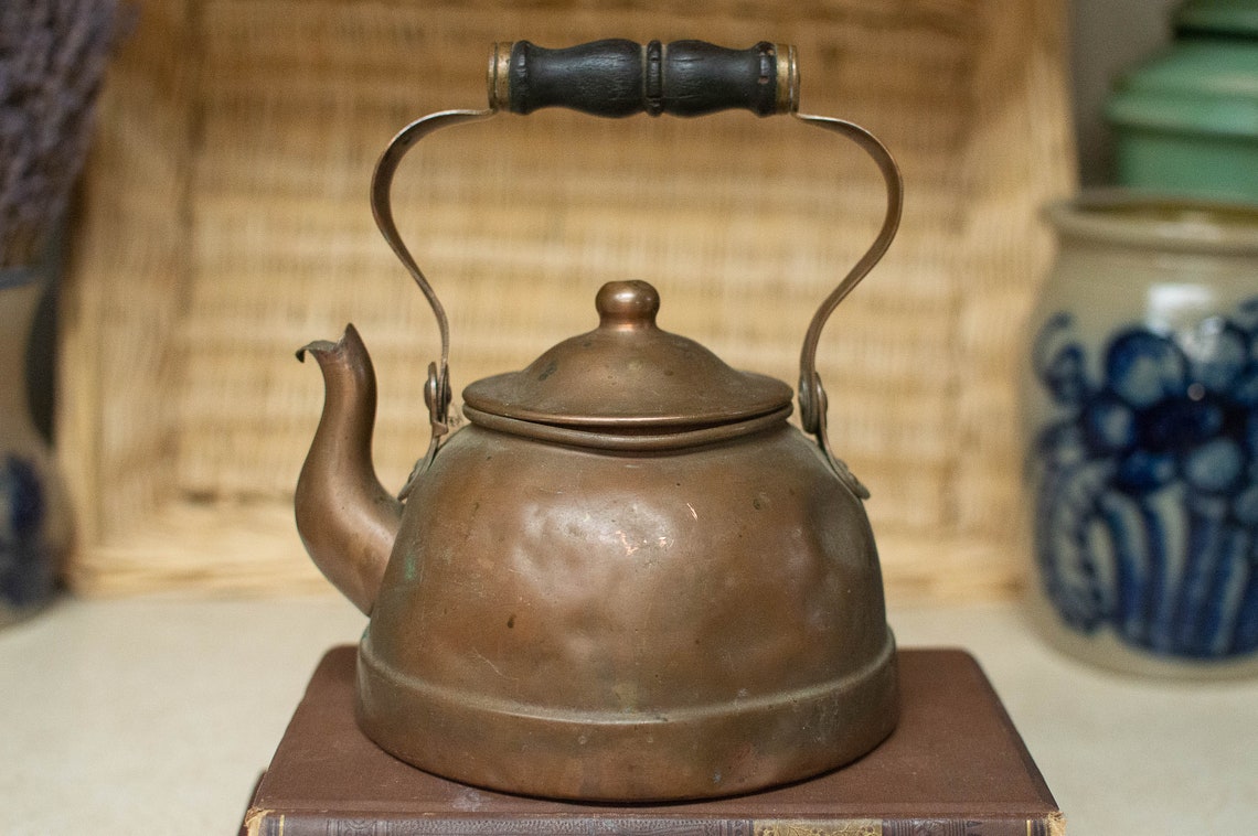 Primitive Small Copper Kettle With Matching Lid - Etsy