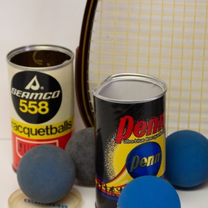 Vintage Racquetball Grouping the Ultimate Olympian Racket and 4 ...