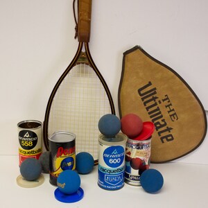 Vintage Racquetball Grouping the Ultimate Olympian Racket and 4 ...
