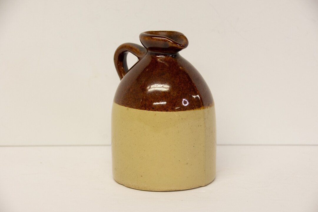 Vintage Stoneware Pottery Miniature Syrup Jug Burlington Vermont ...
