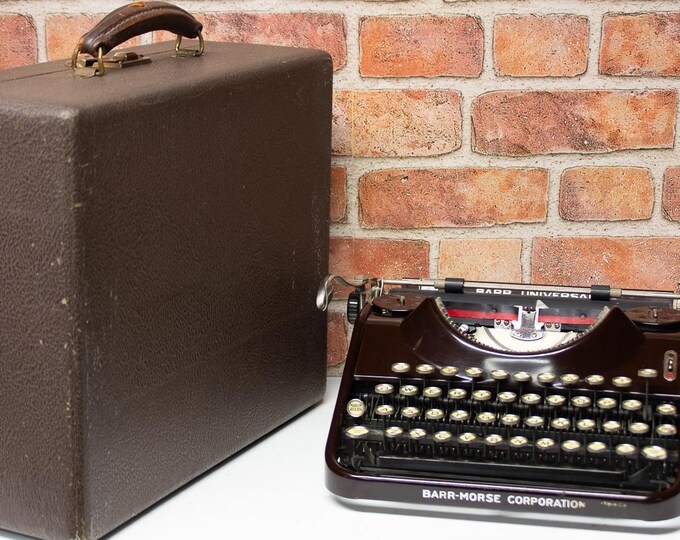 Antique Barr-morse Universal Typewriter Working Portable Mahogany New ...
