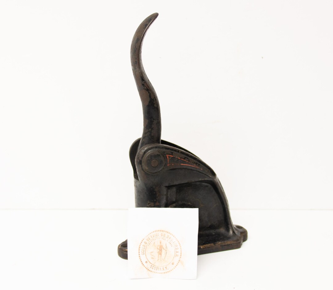 Antique Cast Iron Embossing Stamp Seal Press Office Industrial Decor ...