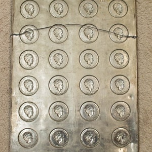 Rare Vintage Large Chocolate Coin Mold - Etsy