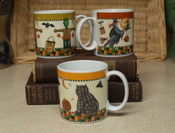 Drink & Barware Pumpkin Witch Black Cat Halloween Mugs Mugs Halloween ...