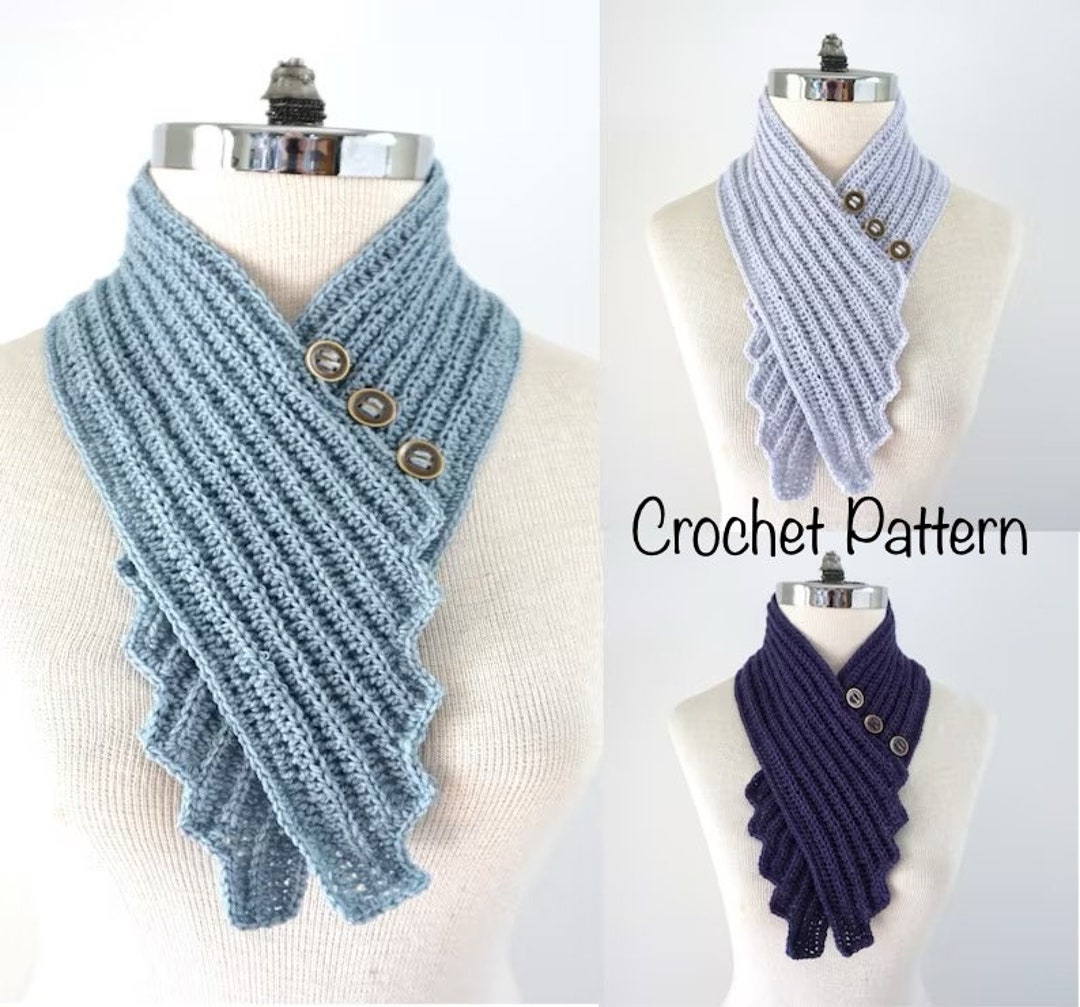 Modern Edge Scarf Crochet Pattern, Contemporary Crochet Scarf Pattern ...