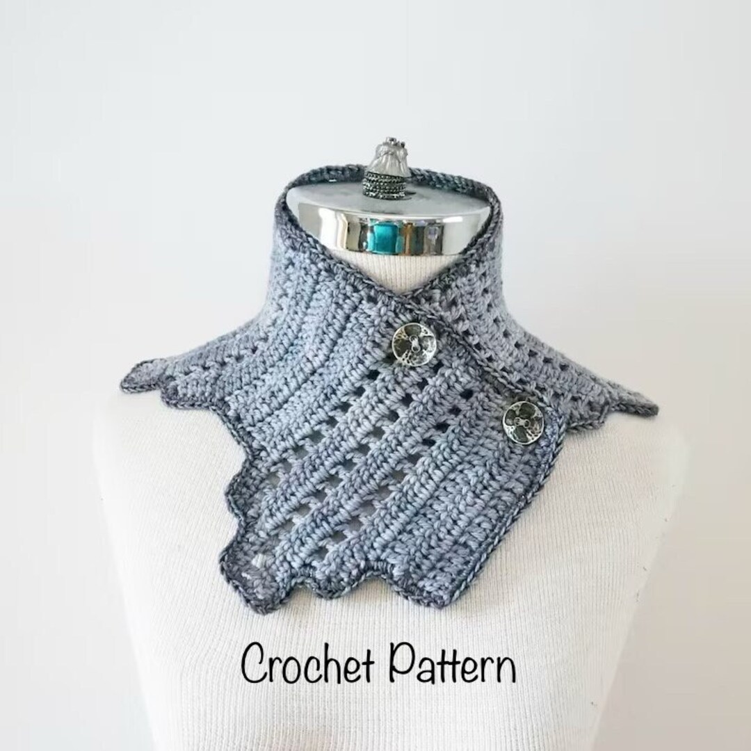 Modern Edge Collar Scarf Crochet Pattern, Crochet Scarf Pattern ...