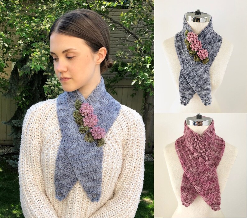 Crochet Pattern Collection 1 Floral Botanical Scarves - Etsy