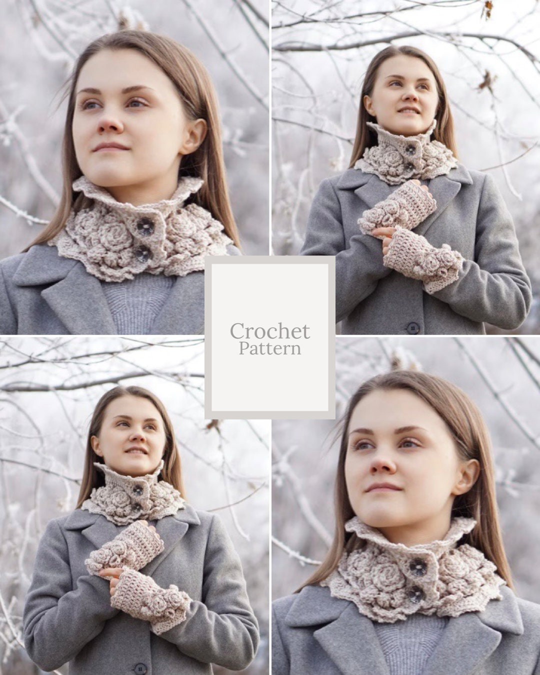 Rose Scarf Crochet Pattern: Elegant Rose Scarf Crochet Pattern, Rose ...