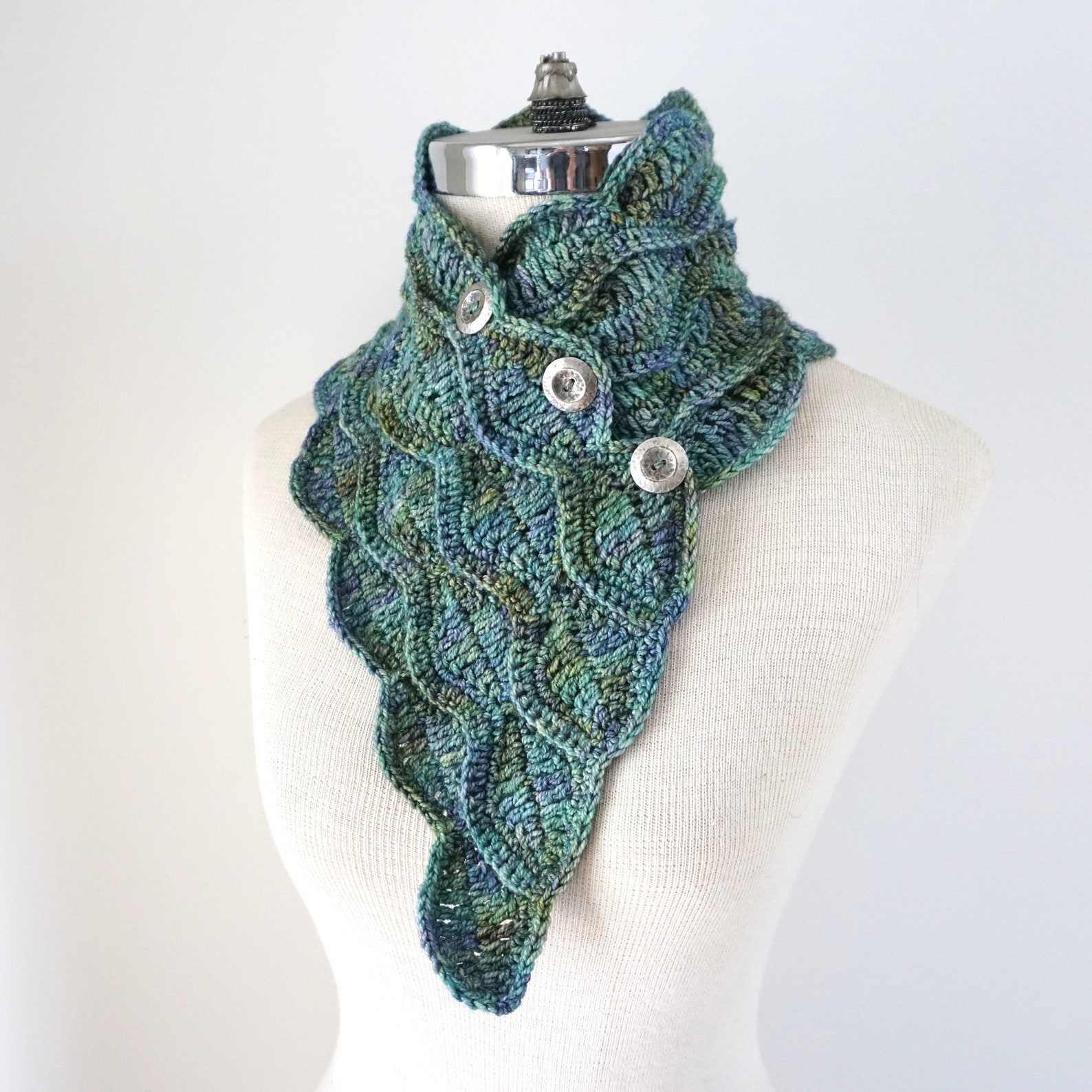 Calming Waves Scarf Crochet Pattern, Crochet Scarf Patterns, Modern ...