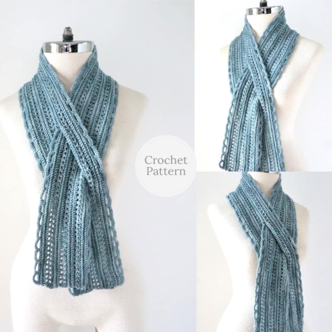 Elegant Essence Lace Scarf Crochet Pattern, Crochet Scarf Pattern ...