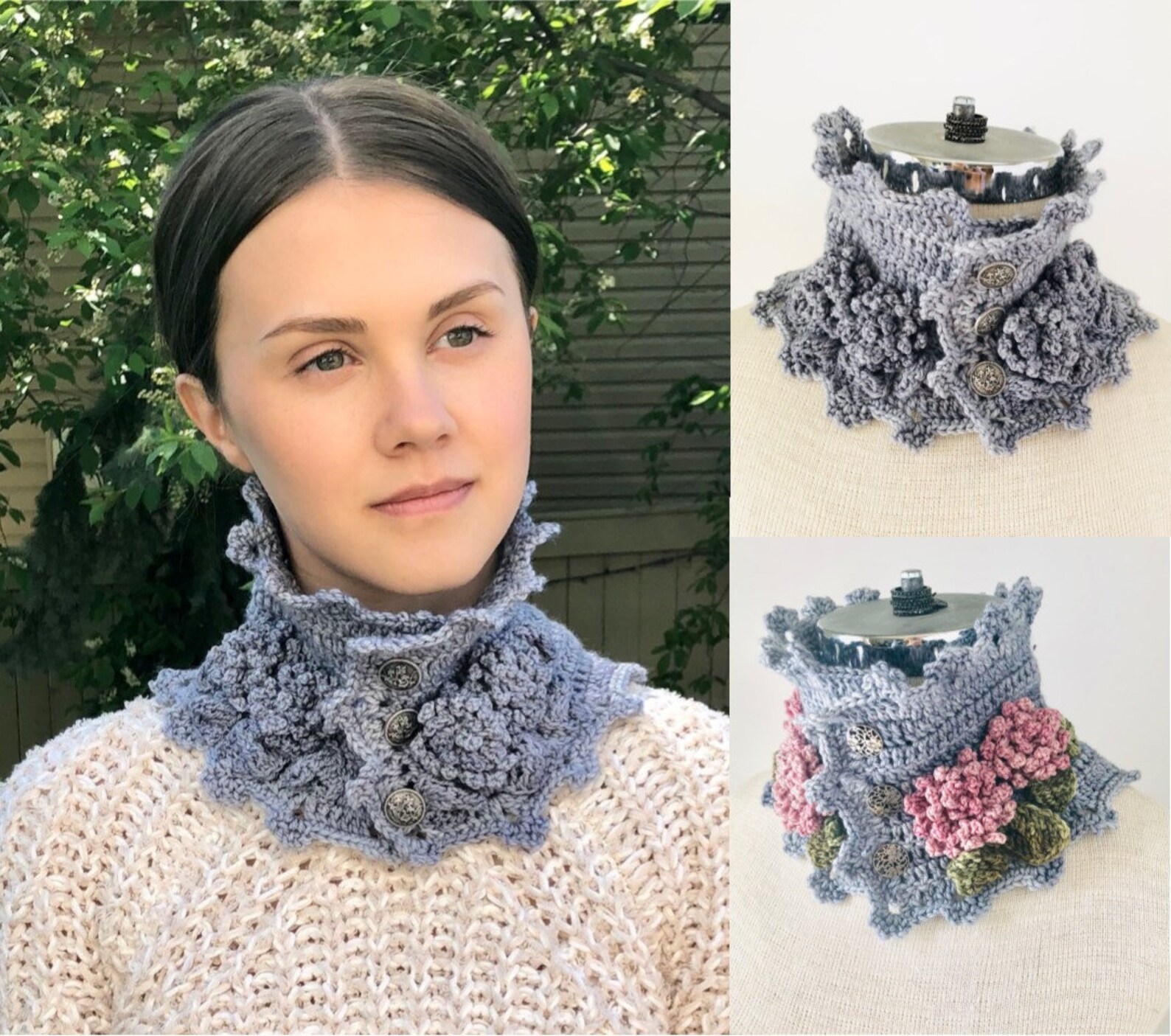 Crochet Pattern Collection 1 Floral Botanical Scarves - Etsy