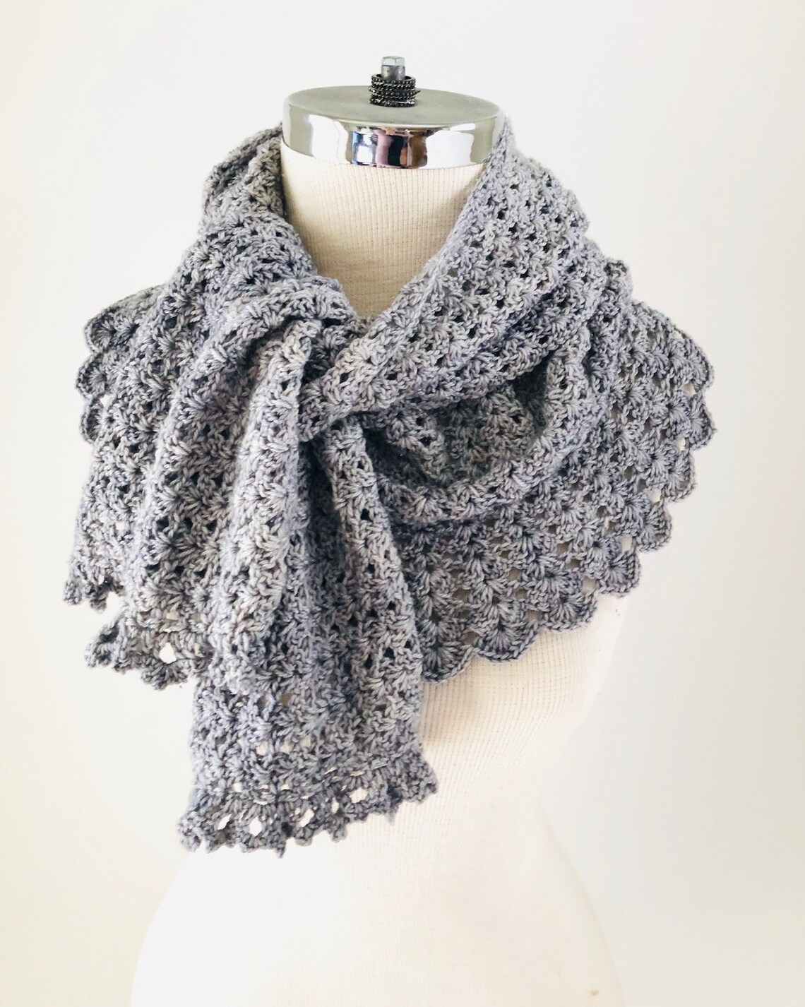 Elegant Lace Shawl Scarf Crochet Pattern Scarf Crochet | Etsy