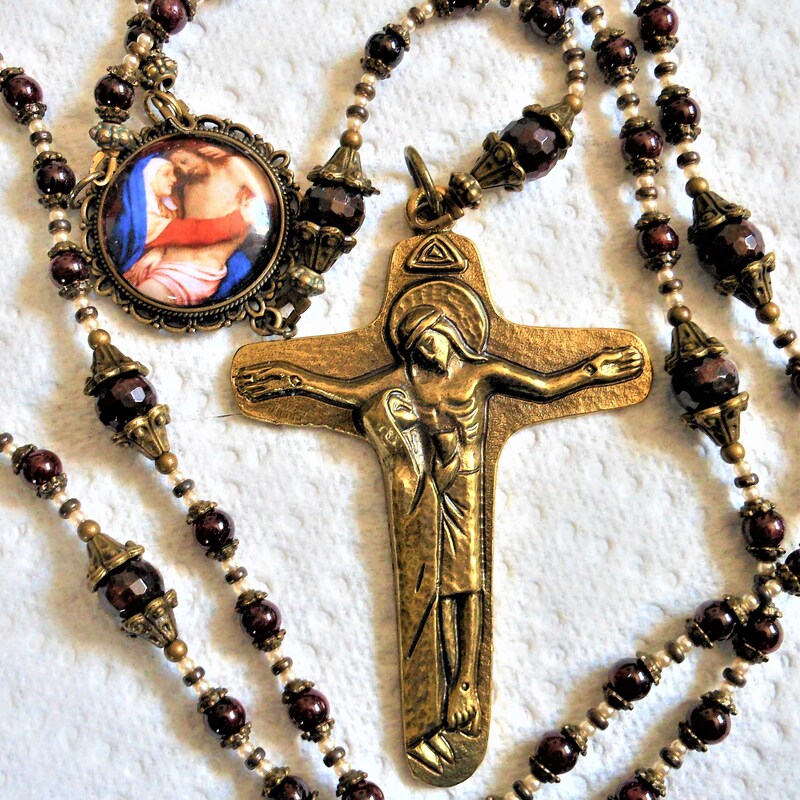 Garnet Rosary Beads - Etsy