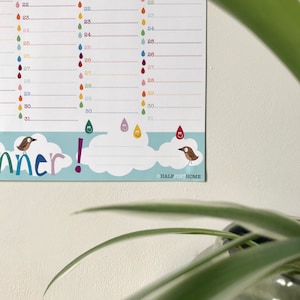 Perpetual Calendar Rainbow Wall Planner - Etsy UK