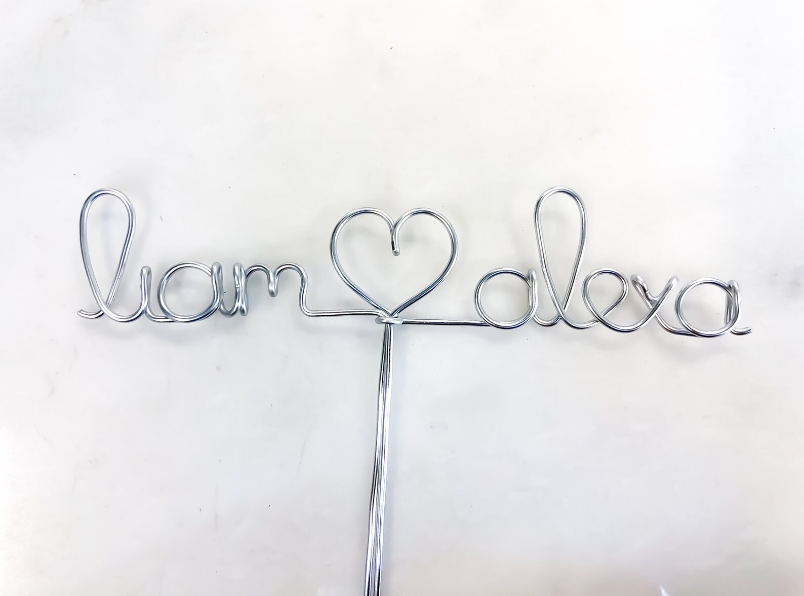 Wire Cake Topper Wedding Cake Topper Wire Names Modern - Etsy