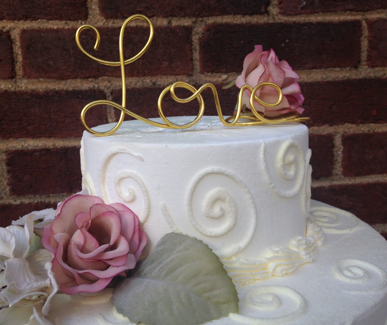 Love Custom Cake Topper Wedding Cake Topper Wire Love | Etsy
