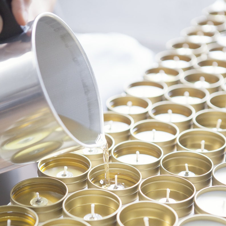 Wedding Favors Gold Tin Custom Personalized Candles Candle Etsy