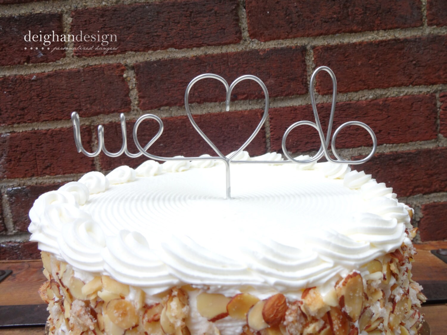 Wire Cake Topper Wedding Cake Topper Wire Names Modern | Etsy