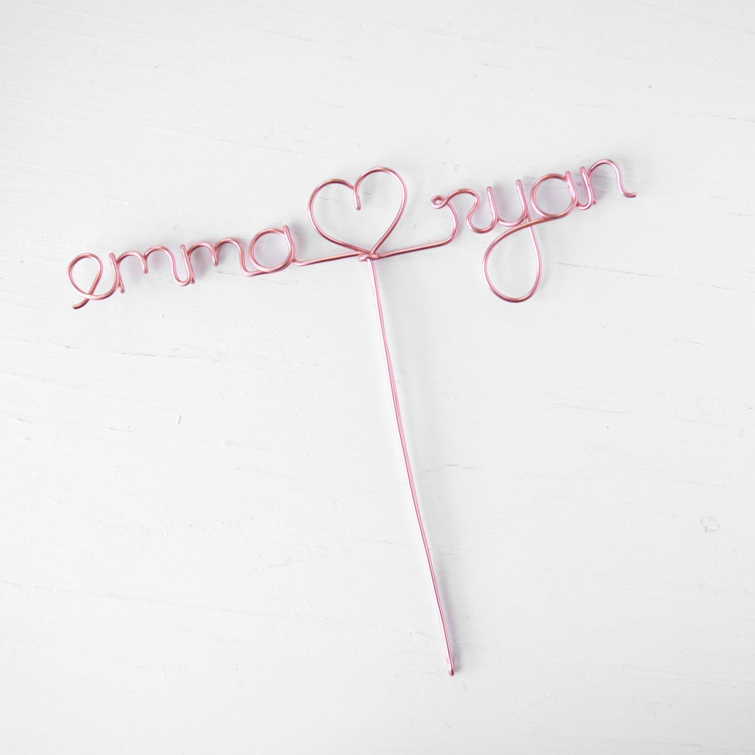 Wire Cake Topper Wedding Cake Topper Wire Names Modern - Etsy