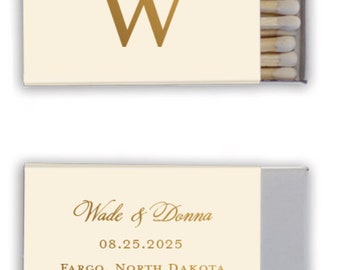 50 Personalized Initial Wedding Matchboxes, Matches, Personalized ...