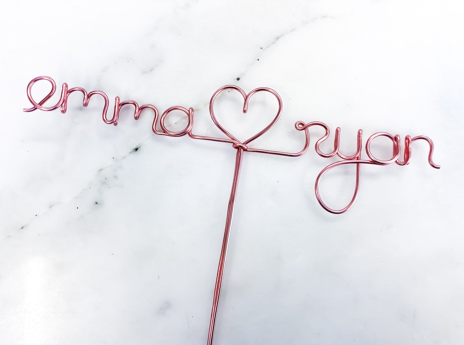Wire Cake Topper Wedding Cake Topper Wire Names Modern - Etsy