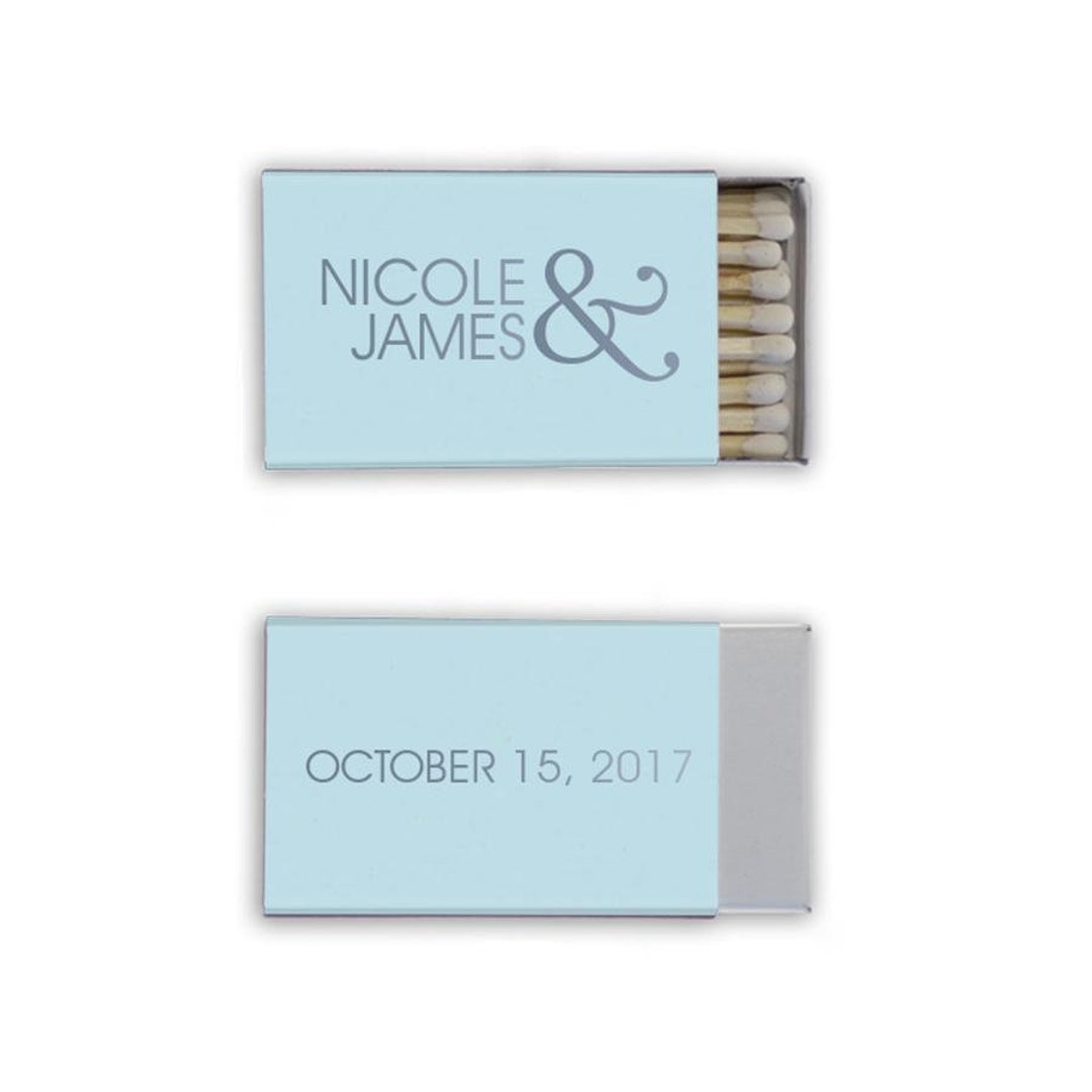 Personalized Wedding Matchboxes, Modern Monogram, Custom Party Favors ...