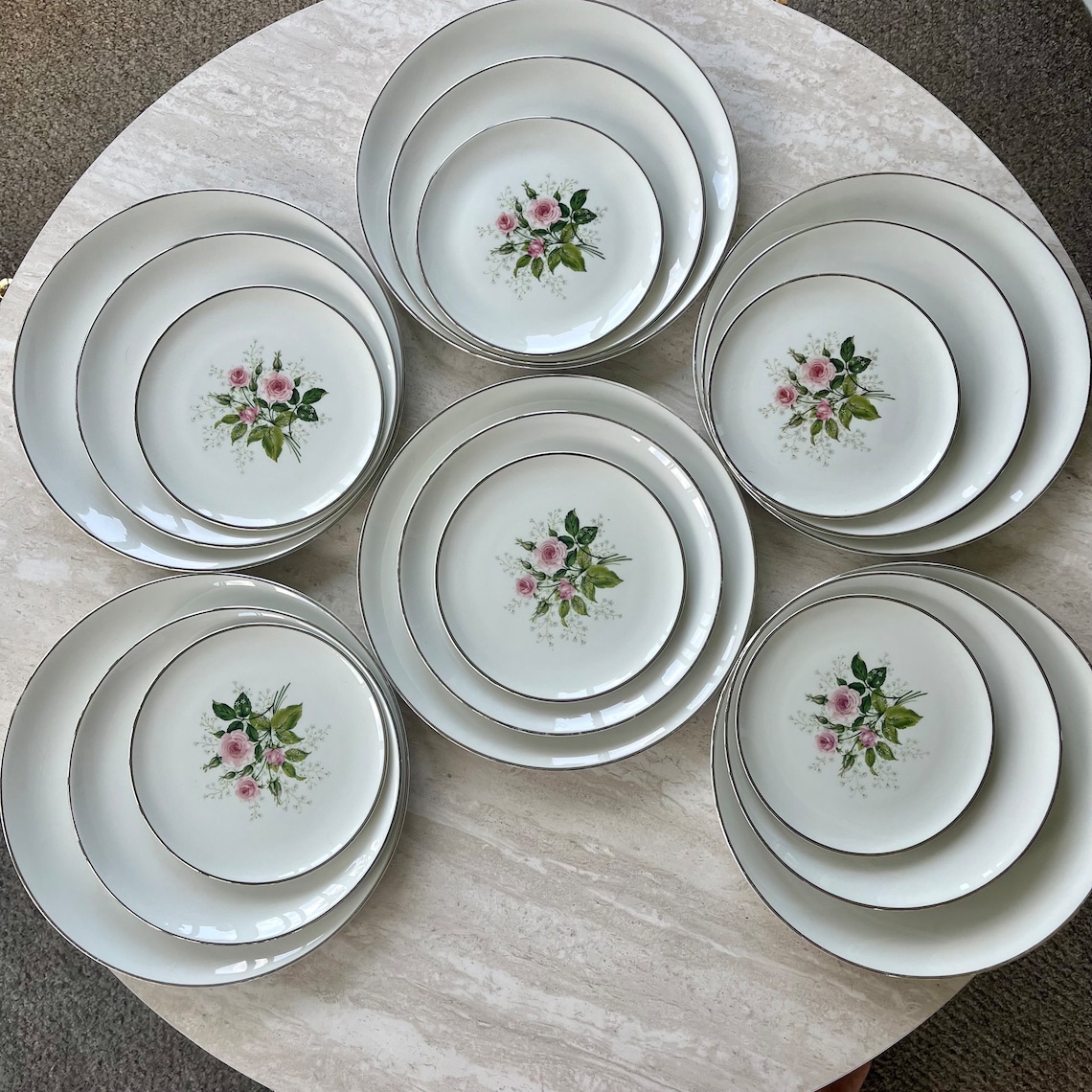 Embassy Rose Dinnerware USA Vitrified China - Etsy