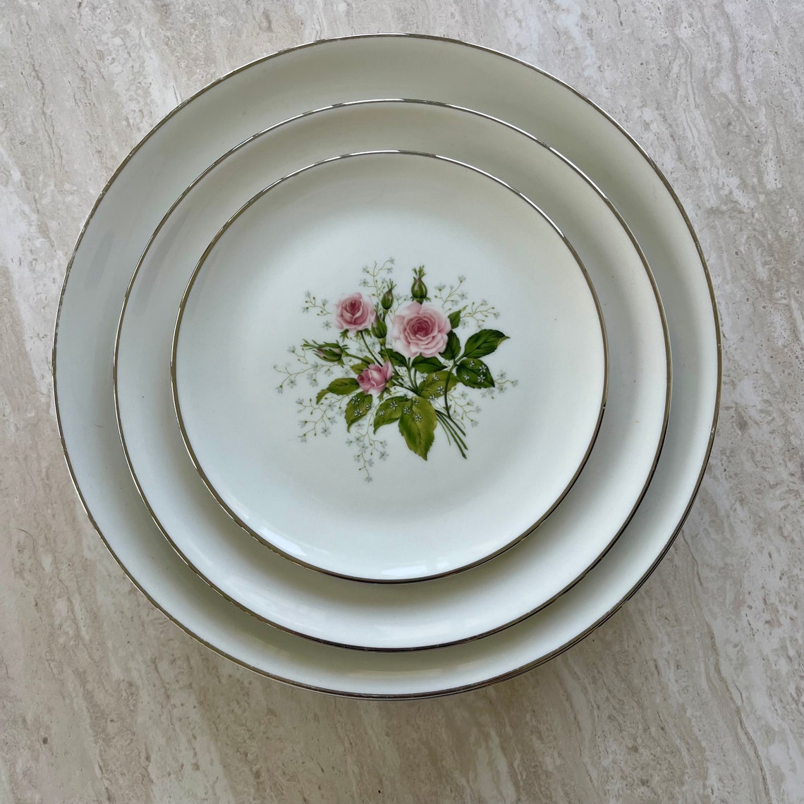Embassy Rose Dinnerware USA Vitrified China - Etsy