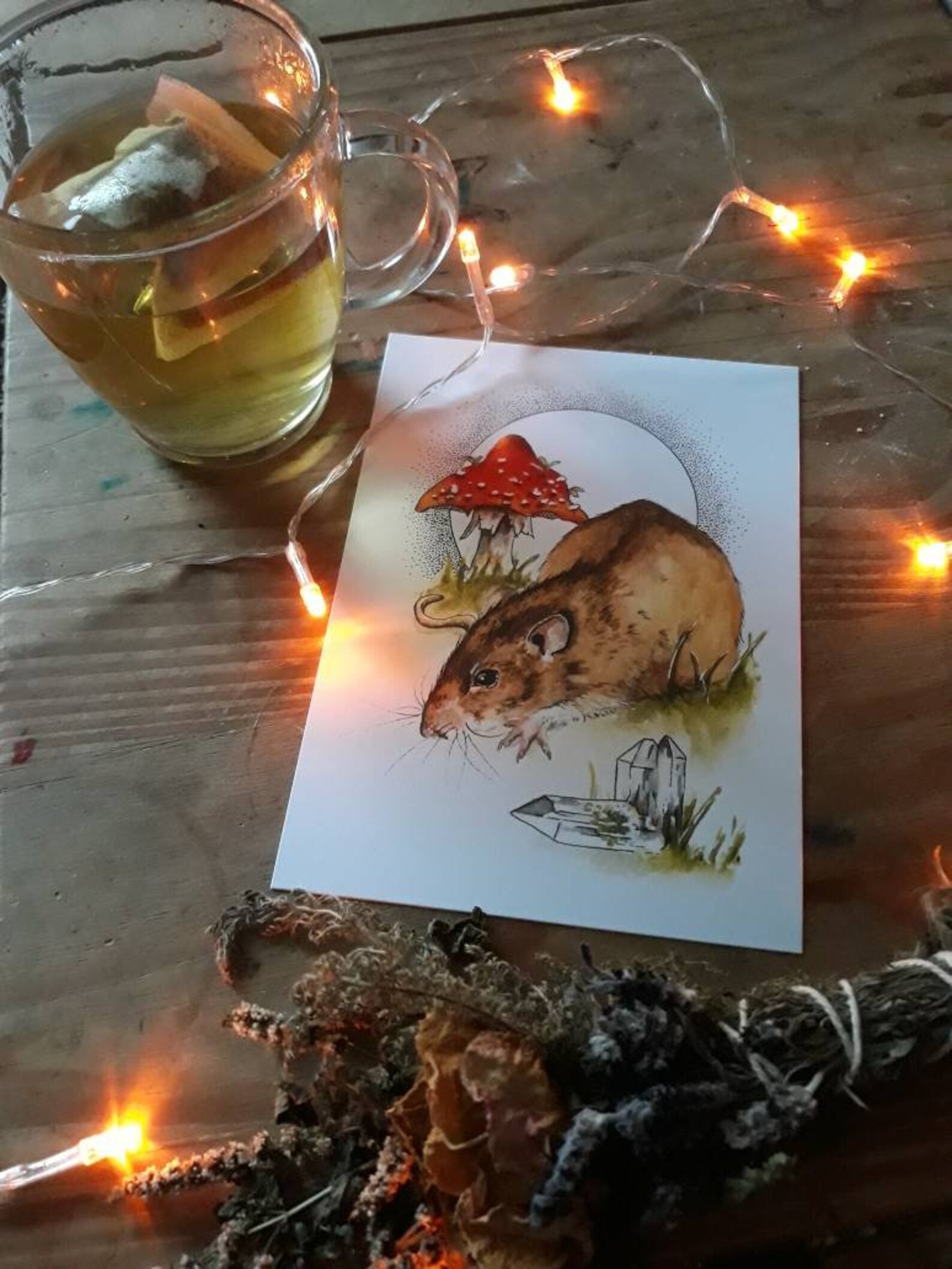 Rat Mouse Oracle. Altar Card Print - Etsy