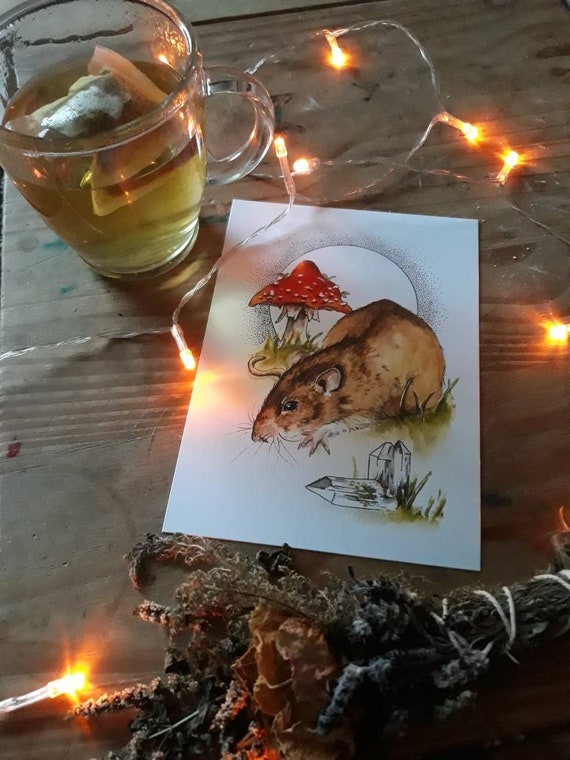 Rat Mouse Oracle. Altar Card Print | Etsy