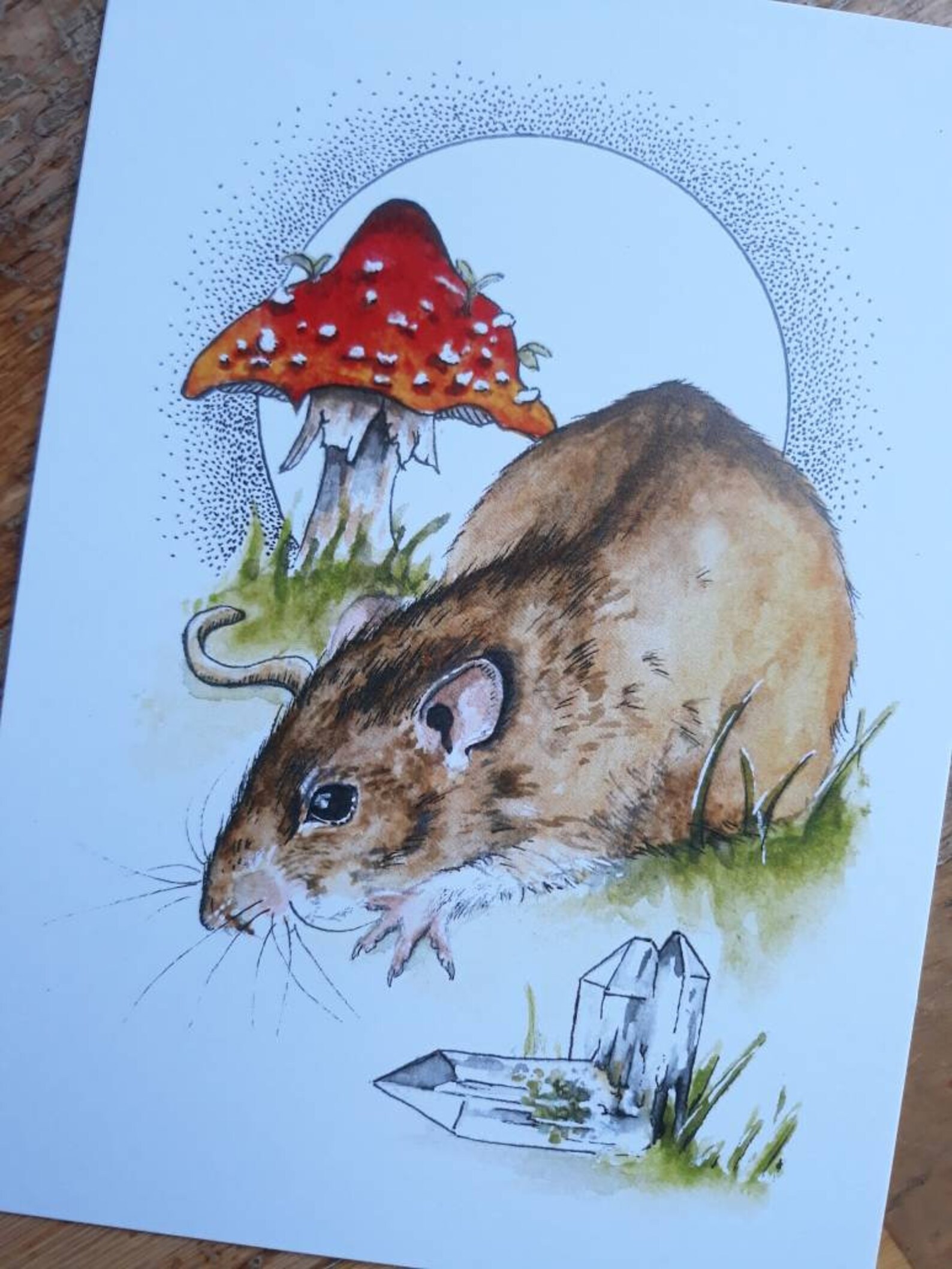Rat Mouse Oracle. Altar Card Print - Etsy
