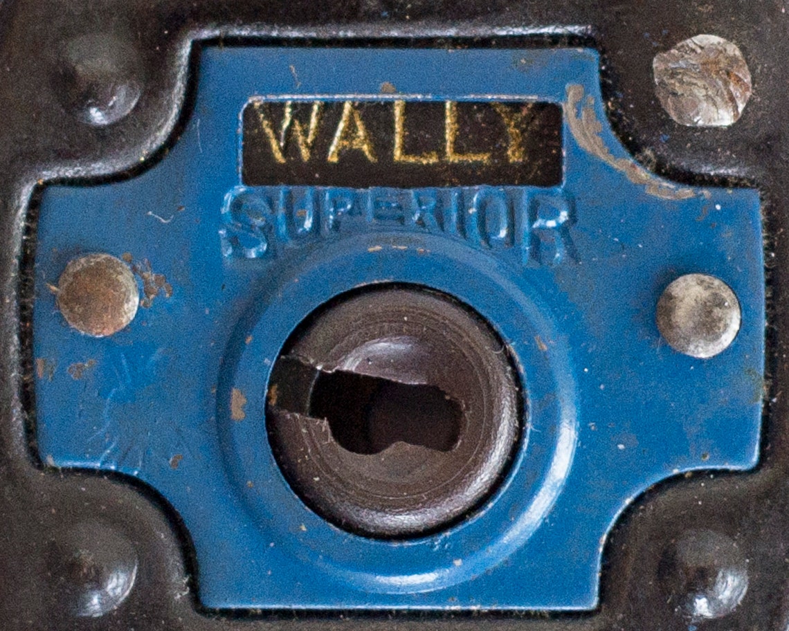 German Padlock wally With Keys Old Blue Padlock | Etsy