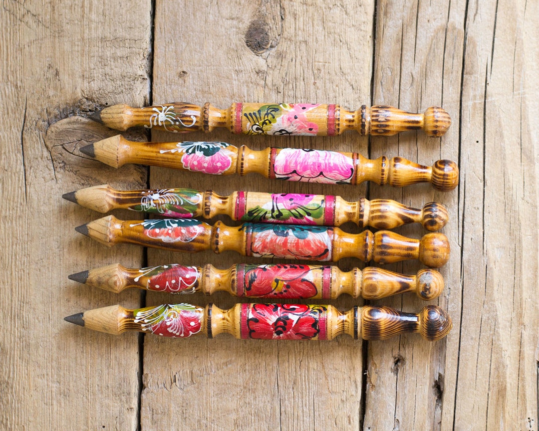 Vintage Wooden Hand Painted Pencil Souvenir, Collectibles, Wooden Gift ...