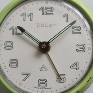 Alarm Clock PETER, Vintage German Clock, Working Small Table Mantel ...