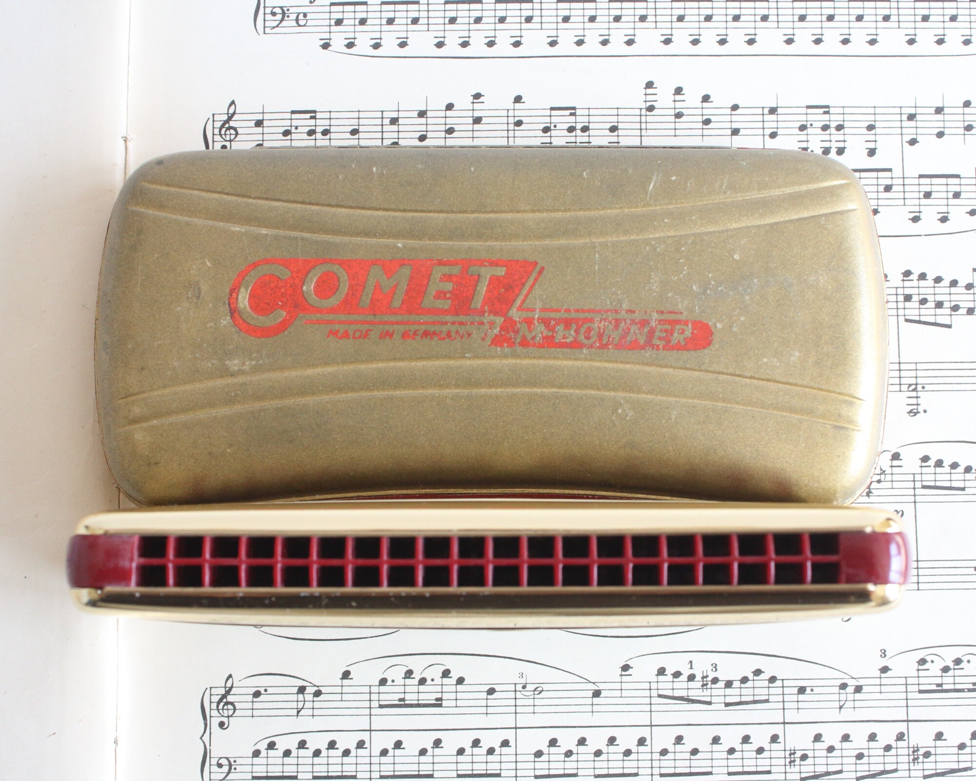 Harmonica Hohner Comet With Original Box Vintage Double Sided - Etsy Canada