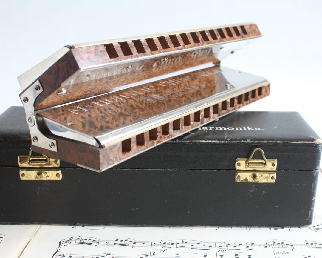 Hohner Chromatica No 264 Double Bass Harmonica, Rare With Original Box ...