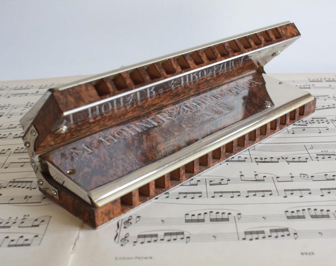 Hohner Chromatica No 264 Double Bass Harmonica, Rare With Original Box ...