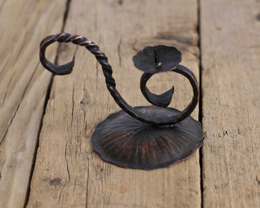 Vintage Handmade Copper Candle Holder, Rustic Kitchen, Cottage Decor - Etsy