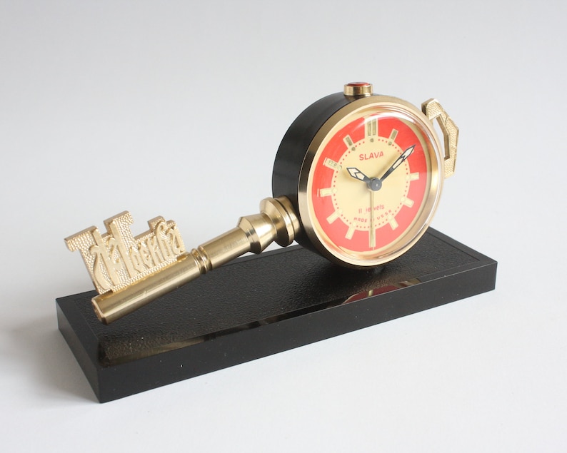 Alarm Clock Slava Vintage Key Shaped Wind-up Clock Key of - Etsy