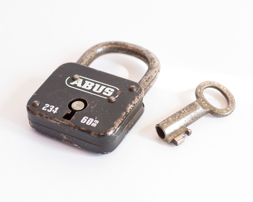 Vintage Padlock With Key Old Padlock Vintage Decor Steampunk | Etsy